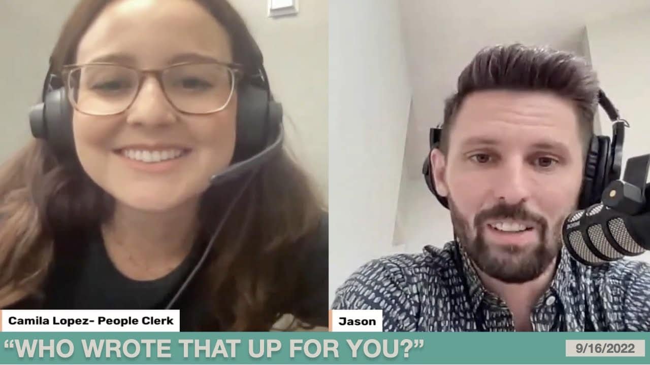 Camila Lopez of People Clerk; Journalist Jason Tashea - Courtroom5