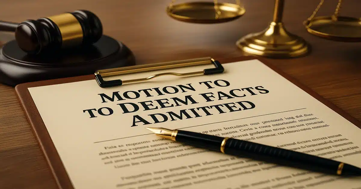 Locking in the Facts: Filing a Motion to Deem Facts Admitted - Courtroom5