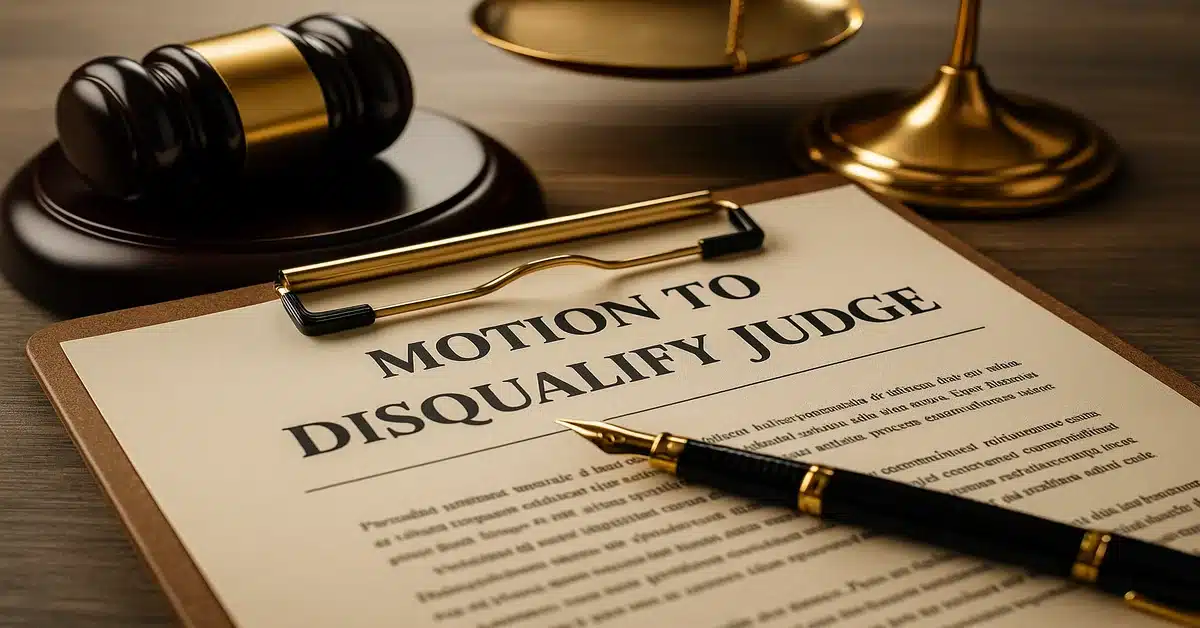 Ensuring Fairness in Court: Filing a Motion to Disqualify Judge ...