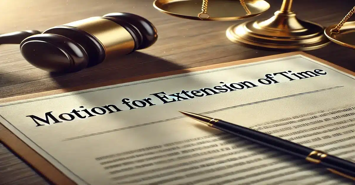 Navigating Deadlines: Filing a Motion for Extension of Time - Courtroom5