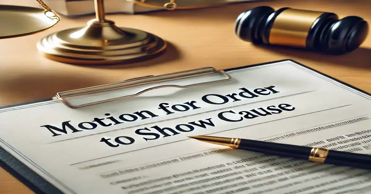 Enforcing Court Orders: Filing a Motion for Order to Show Cause ...
