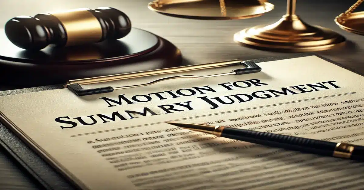 Ending a Case Early: Filing a Motion for Summary Judgment - Courtroom5